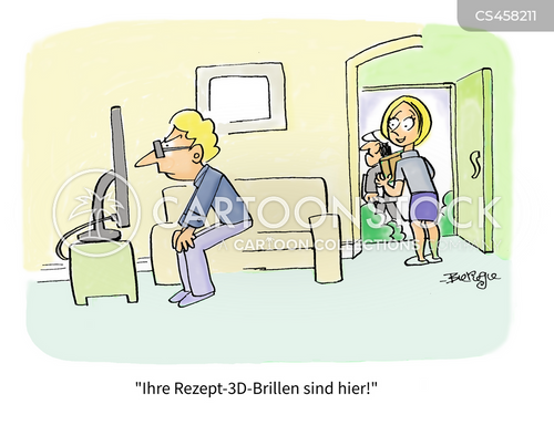 Cartoons und Karikaturen mit Brillen