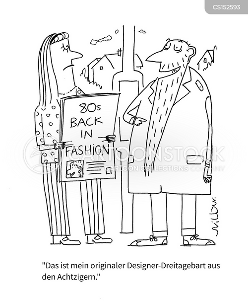 Cartoons und Karikaturen mit Der Mode Folgend