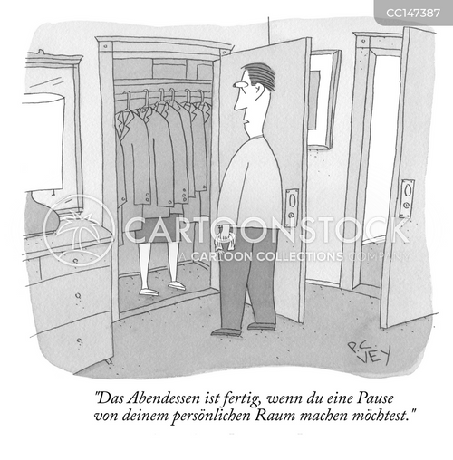 Cartoons und Karikaturen mit Schrank
