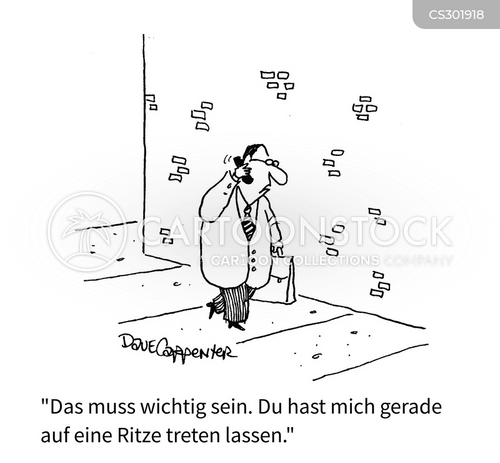 Cartoons und Karikaturen mit Auf Einen Riss Treten