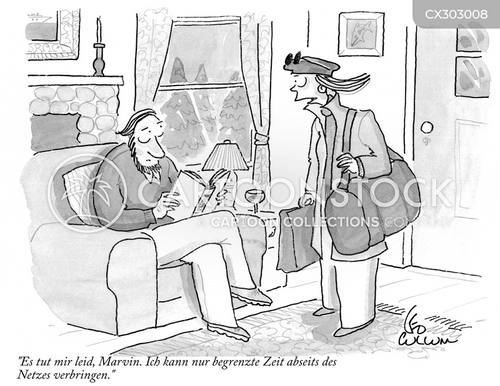 Cartoons und Karikaturen mit Entkabelung
