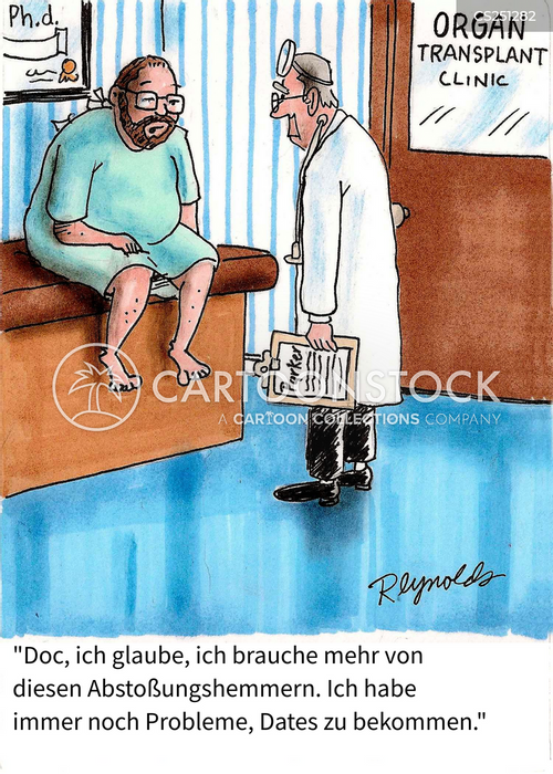 Cartoons und Karikaturen mit Schmerz Der Ablehnung