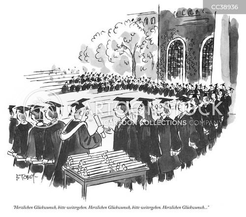 Cartoons und Karikaturen mit Abschlussklasse