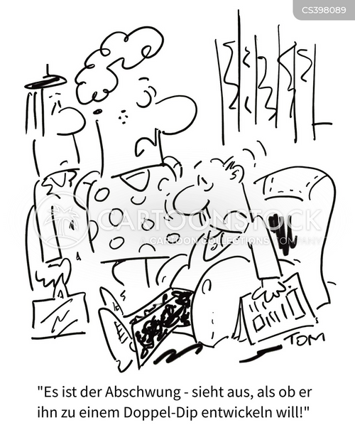 Cartoons und Karikaturen mit Doppel-dip