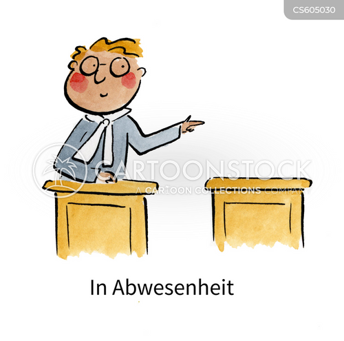 Cartoons und Karikaturen mit Abwesender