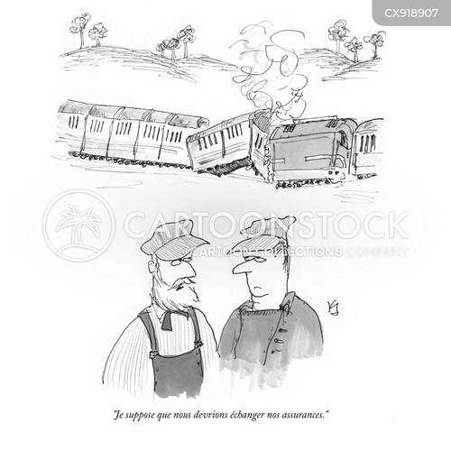 Dessins humoristique et caricaturés avec Conducteur De Train