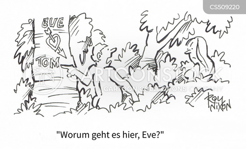 Cartoons und Karikaturen mit Eva