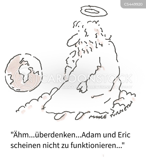 Cartoons und Karikaturen mit Adam Und Eva