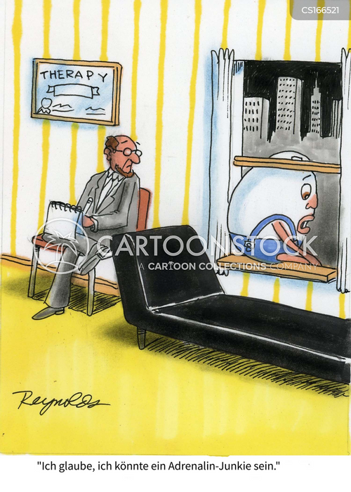 Cartoons und Karikaturen mit Adrenalin-junkie