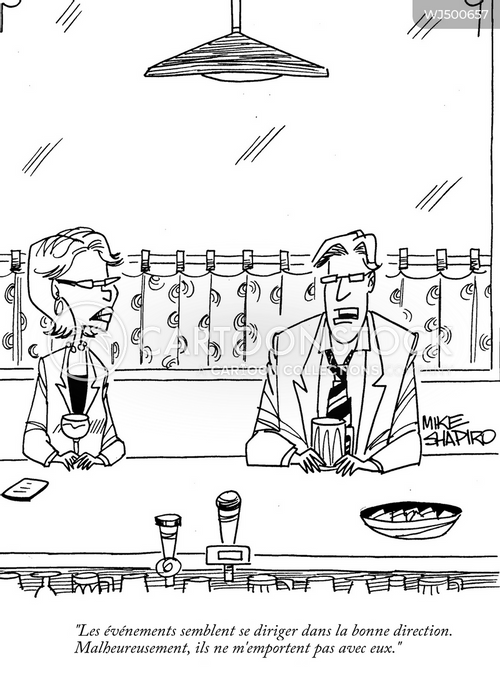 Dessins humoristique et caricaturés avec Directions Correctes