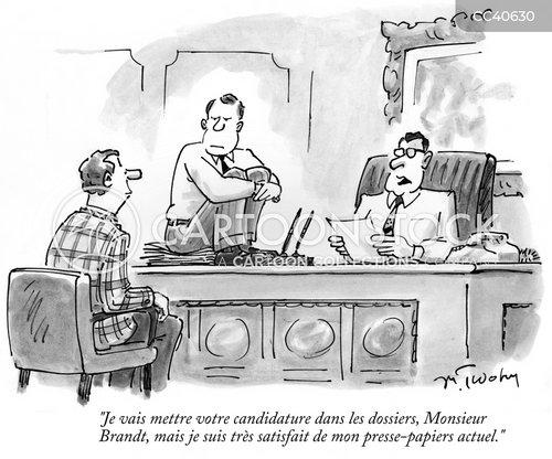 Dessins humoristique et caricaturés avec Processus D'embauche