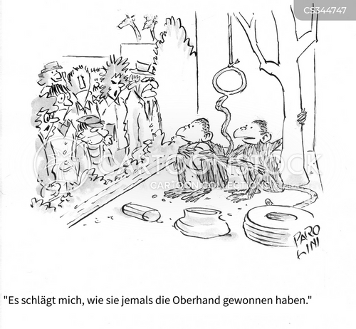 Cartoons und Karikaturen mit Die Oberhand Haben