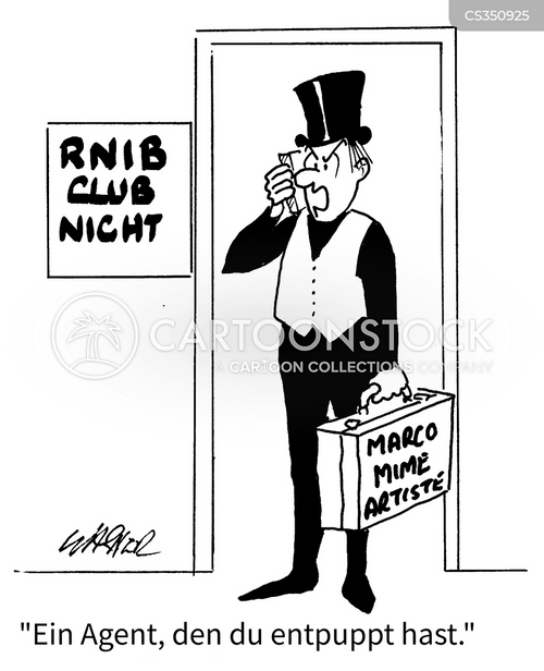 Cartoons und Karikaturen mit Showbiz-agent