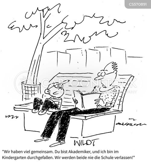 Cartoons und Karikaturen mit Akademiker