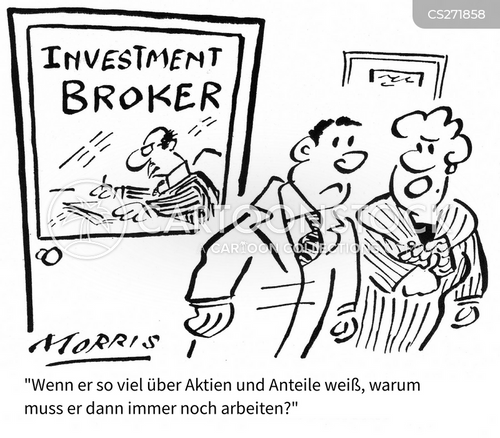 Cartoons und Karikaturen mit Aktien Und Aktien