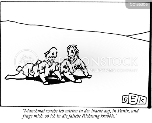 Cartoons und Karikaturen mit Wiederkehrender Albtraum