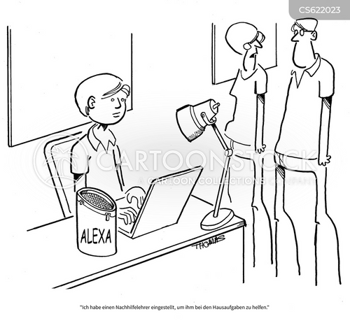 Cartoons und Karikaturen mit Sprachassistent