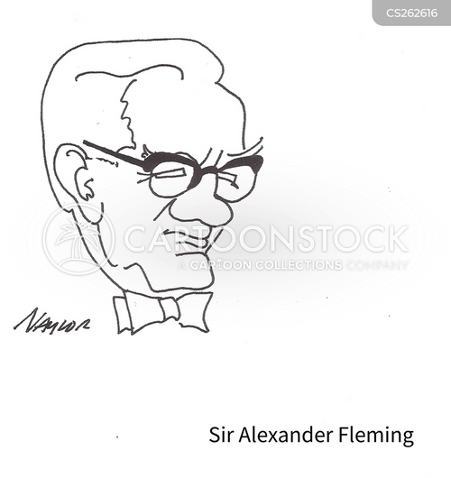 Cartoons und Karikaturen mit Alexander Fleming