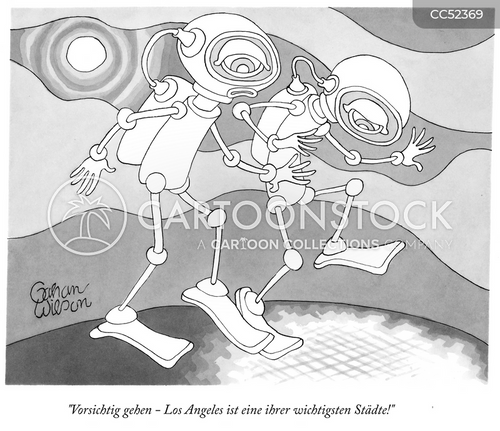 Cartoons und Karikaturen mit Erster Kontakt