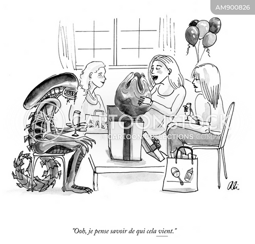 Dessins humoristique et caricaturés avec Alien