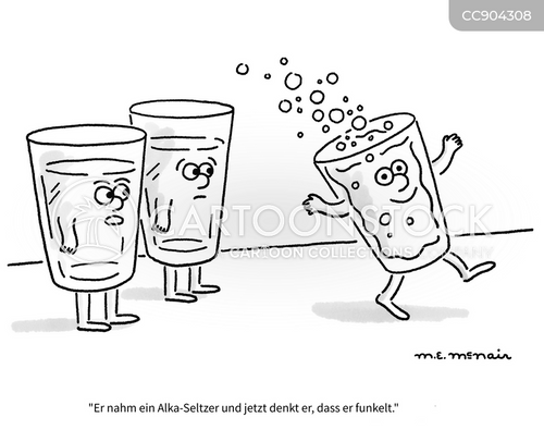 Cartoons und Karikaturen mit Alka-seltzer