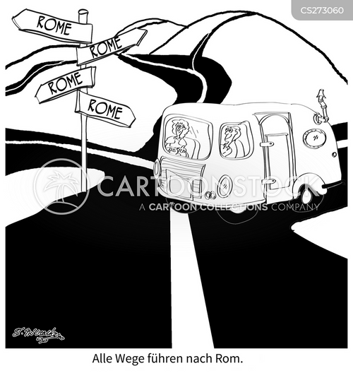 Cartoons und Karikaturen mit Rom