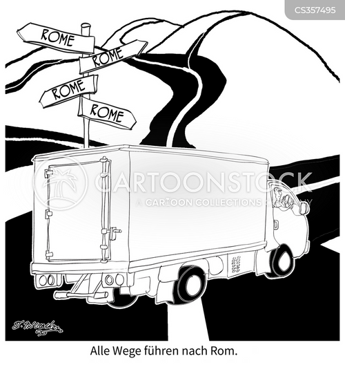 Cartoons und Karikaturen mit Rom