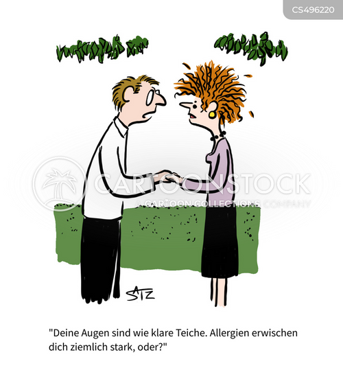 Cartoons und Karikaturen mit Allergien