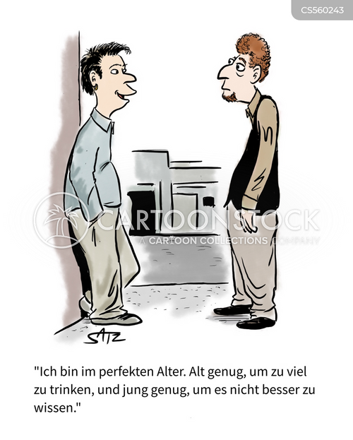 Cartoons und Karikaturen mit Alt Genug