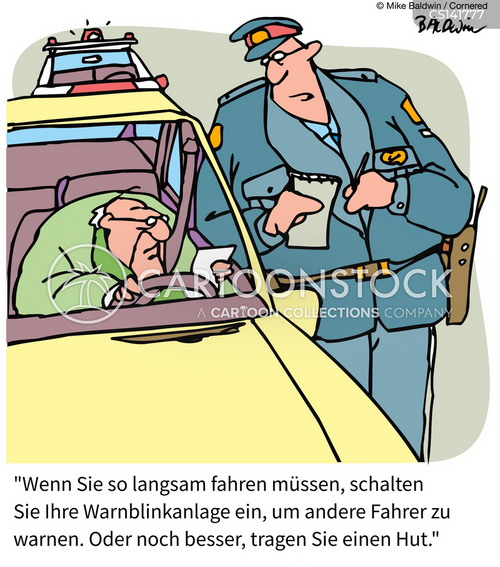 Cartoons und Karikaturen mit Alte Fahrer