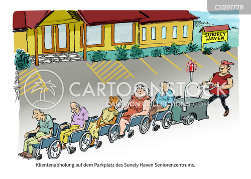 Cartoons und Karikaturen mit Seniorinnen Und Senioren