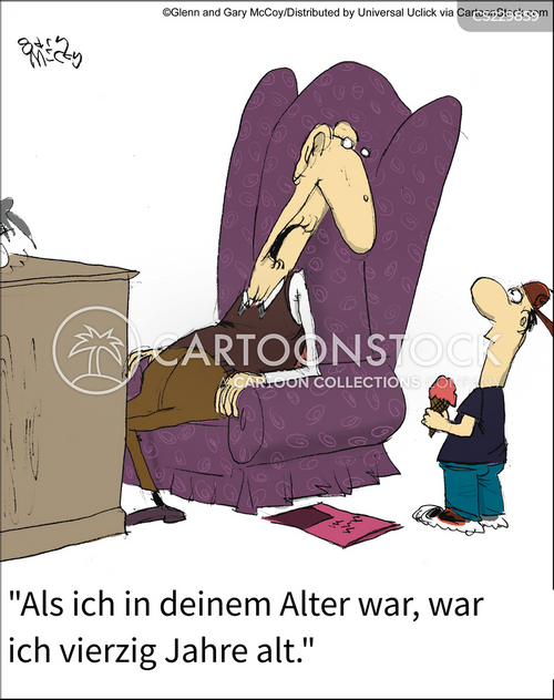 Cartoons und Karikaturen mit Jahre Alt