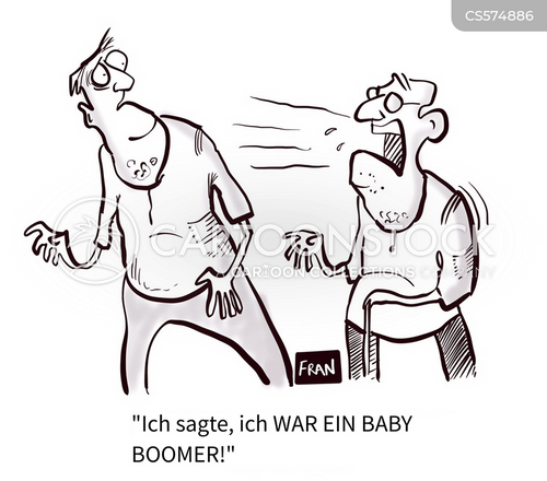 Cartoons und Karikaturen mit Baby-boomer