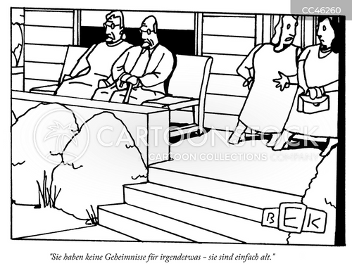 Cartoons und Karikaturen mit Alterswahrnehmung