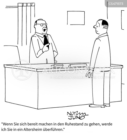 Cartoons und Karikaturen mit Ruhestand