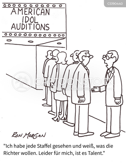 Cartoons und Karikaturen mit Talent-shows