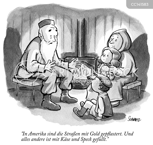 Cartoons und Karikaturen mit Amerikanischer Traum