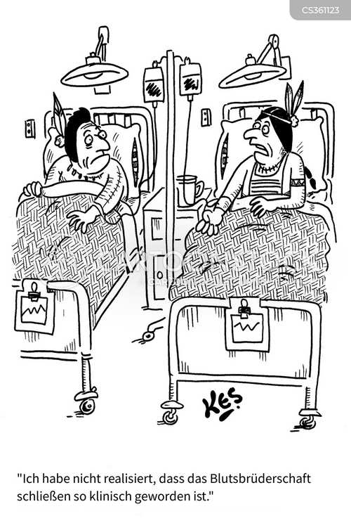 Cartoons und Karikaturen mit Blutsbruder