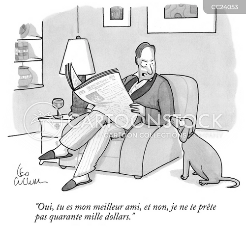 Dessins humoristique et caricaturés avec Emprunte De L'argent