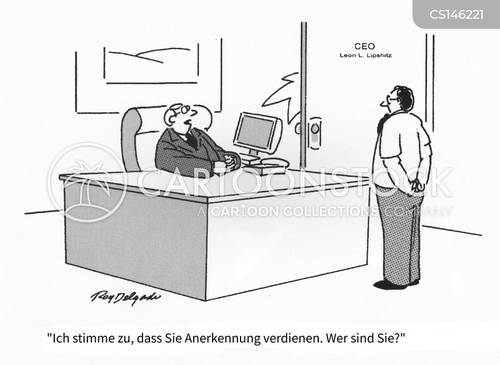 Cartoons und Karikaturen mit Die Anerkennung Nehmen