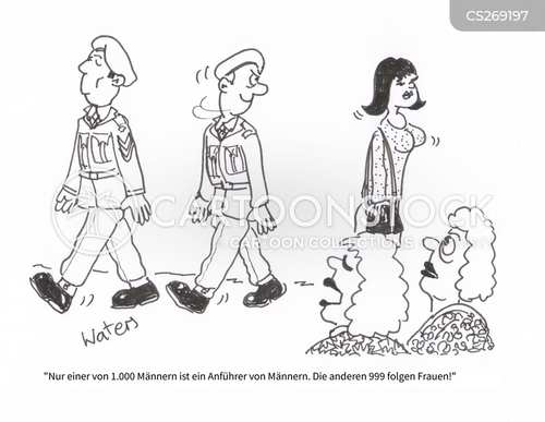 Cartoons und Karikaturen mit Starke Frau