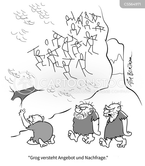 Cartoons und Karikaturen mit Angebot Und Nachfrage