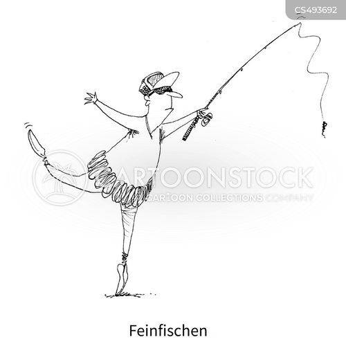 Cartoons und Karikaturen mit Angeln