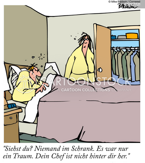 Cartoons und Karikaturen mit Schrank