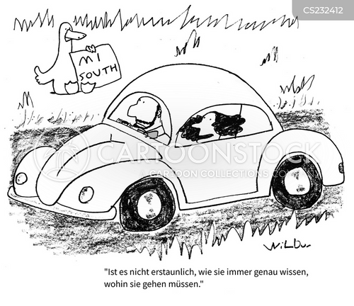 Cartoons und Karikaturen mit Anhalter