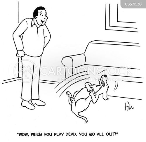 Play Dead Cartoons and Comics - funny pictures from CartoonStock