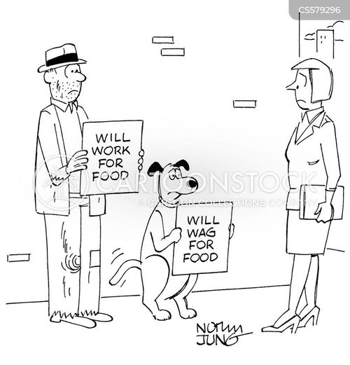 Begging Sign Cartoons and Comics - funny pictures from CartoonStock