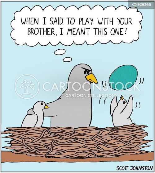 Siblings Cartoons and Comics - funny pictures from CartoonStock