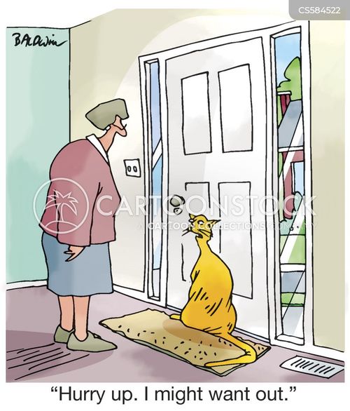 Outside Cat Cartoons and Comics - funny pictures from CartoonStock