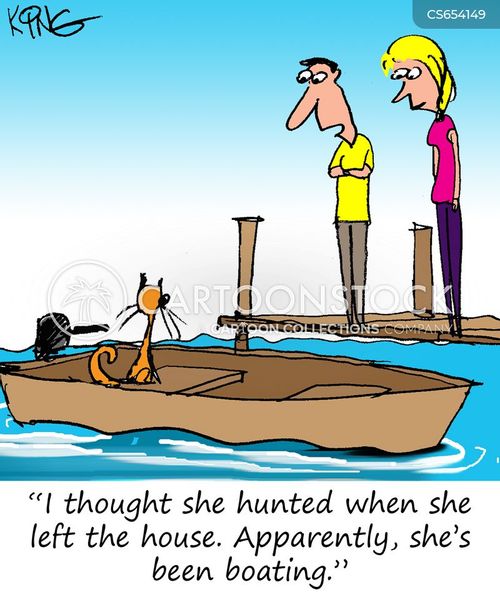 Feline Boating Cartoons and Comics - funny pictures from CartoonStock